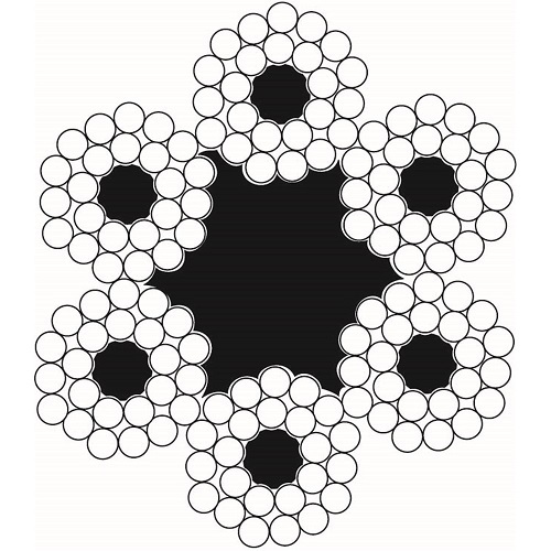 Buy BEAVER G1570 6 X 24 FIBRE CORE RHOL WIRE ROPE A2 GALVANISED ...