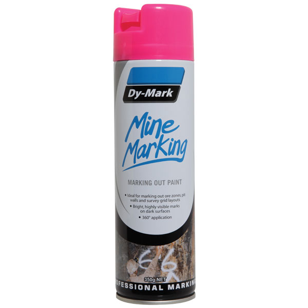 Buy DY-MARK MINE MARKING VERTICAL FLURO PINK 350G AEROSOL ...